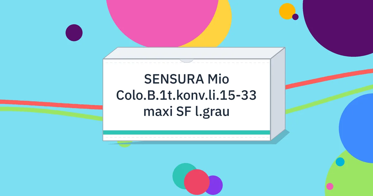 Symbolbild: Packung mit der Aufschrift SENSURA Mio Colo.B.1t.konv.li.15-33 maxi SF l.grau (PZN 11098887) – Verfügbarkeit und Bezug in Apotheken in Frankfurt am Main