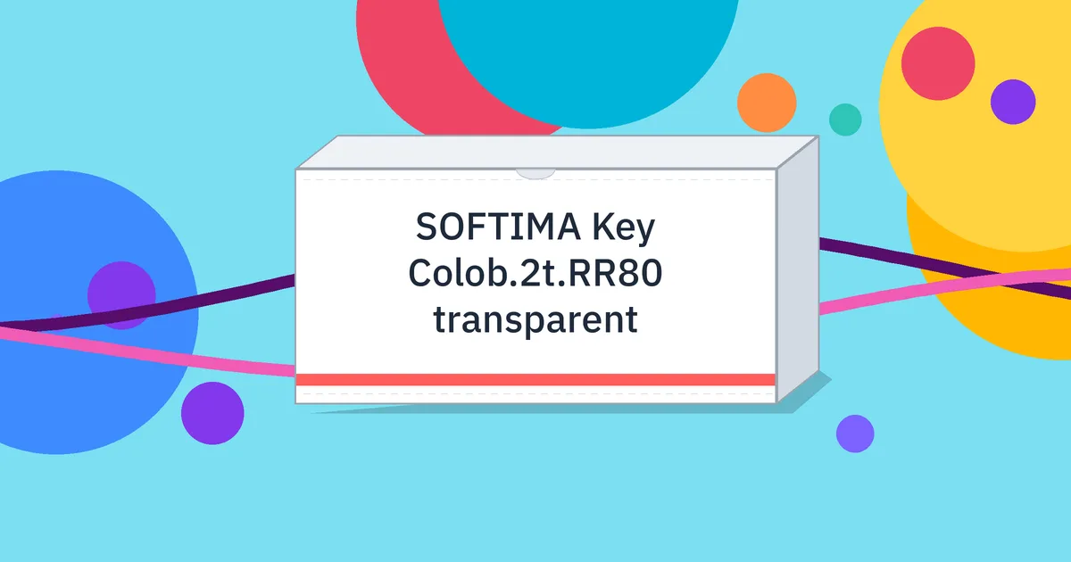 Symbolbild: Packung mit der Aufschrift SOFTIMA Key Colob.2t.RR80 transparent (PZN 00993308) – Verfügbarkeit und Bezug in Apotheken in Frankfurt am Main