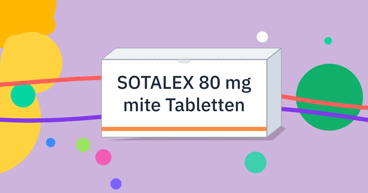 Symbolbild: Packung mit der Aufschrift SOTALEX 80 mg mite Tabletten (PZN 02028014) – Verfügbarkeit und Bezug in Apotheken in Frankfurt am Main