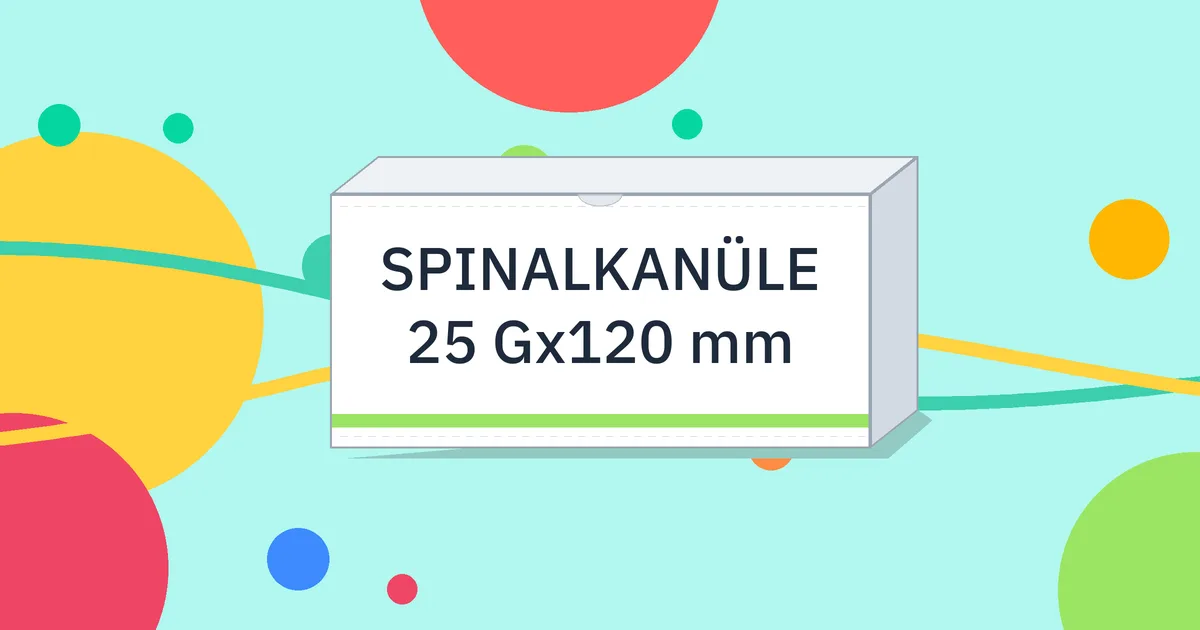 Symbolbild: Packung mit der Aufschrift SPINALKANÜLE 25 Gx120 mm (PZN 01011885) – Verfügbarkeit und Bezug in Apotheken in Frankfurt am Main