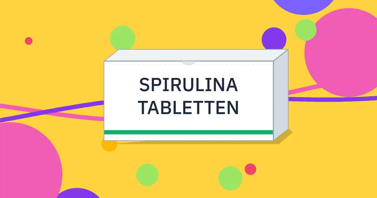 Symbolbild: Packung mit der Aufschrift SPIRULINA TABLETTEN (PZN 08602307) – Verfügbarkeit und Bezug in Apotheken in Frankfurt am Main