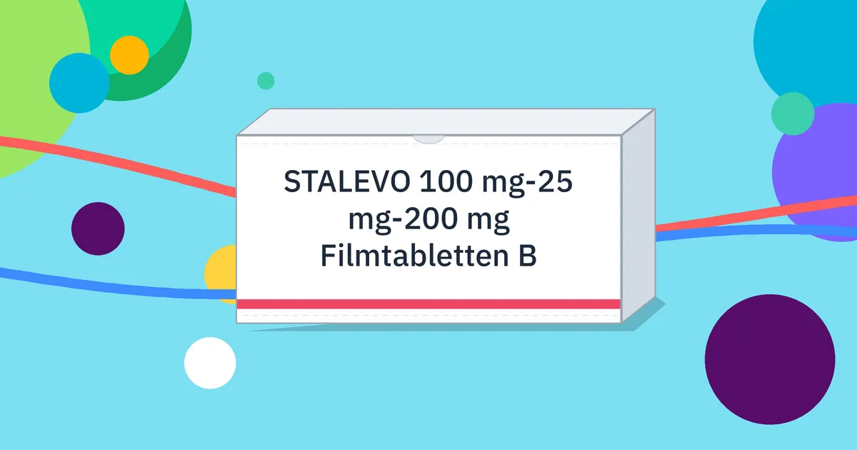 Symbolbild: Packung mit der Aufschrift STALEVO 100 mg-25 mg-200 mg Filmtabletten B (PZN 04551079) – Verfügbarkeit und Bezug in Apotheken in Frankfurt am Main