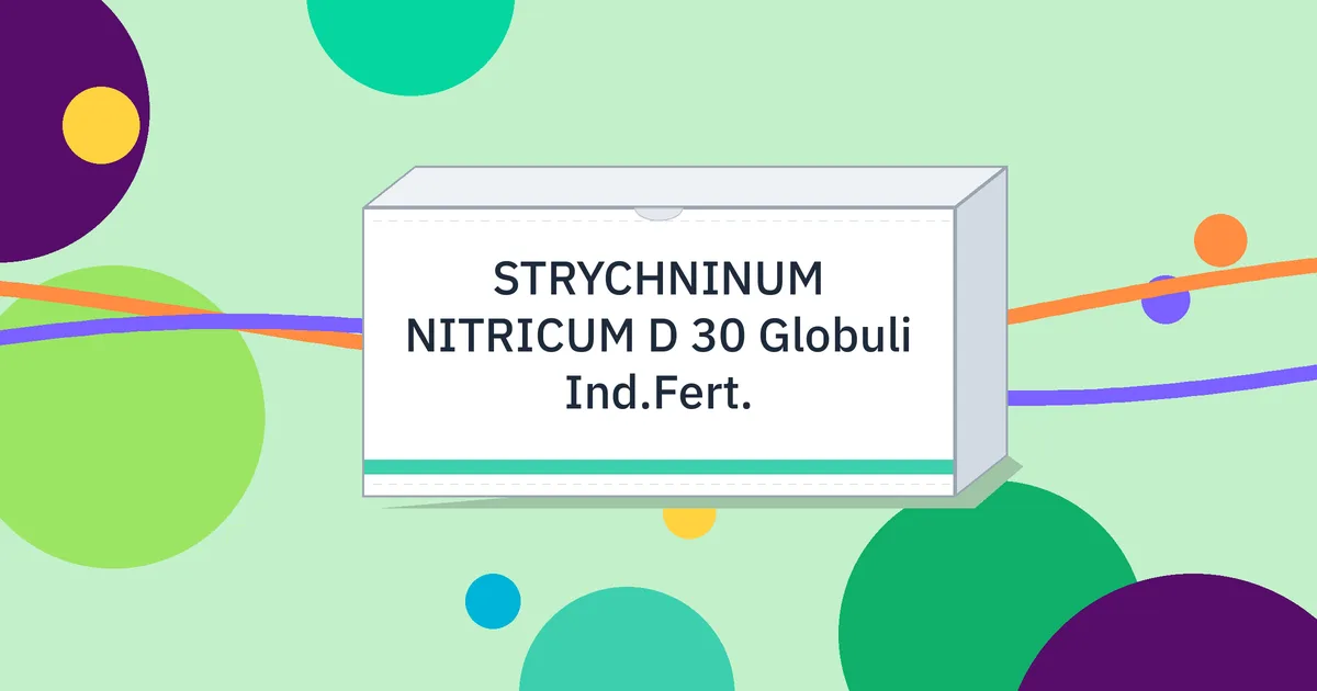 Symbolbild: Packung mit der Aufschrift STRYCHNINUM NITRICUM D 30 Globuli Ind.Fert. (PZN 17676919) – Verfügbarkeit und Bezug in Apotheken in Frankfurt am Main