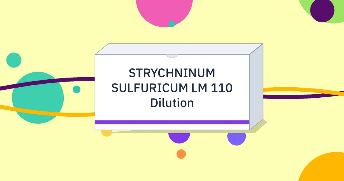 Symbolbild: Packung mit der Aufschrift STRYCHNINUM SULFURICUM LM 110 Dilution (PZN 13208452) – Verfügbarkeit und Bezug in Apotheken in Frankfurt am Main