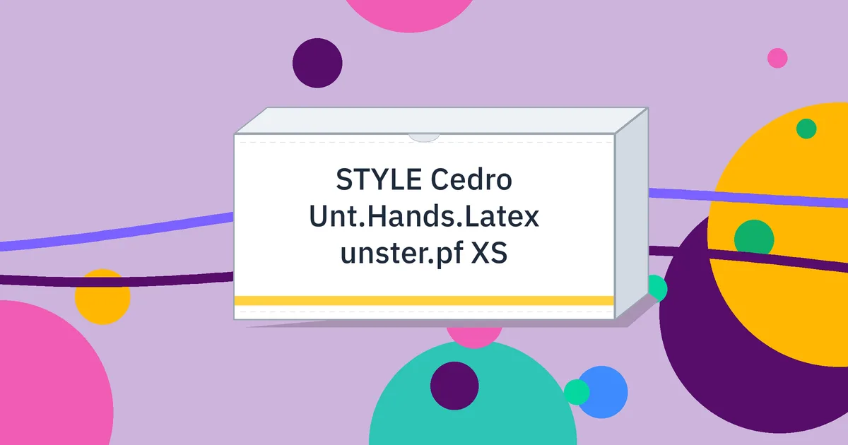 Symbolbild: Packung mit der Aufschrift STYLE Cedro Unt.Hands.Latex unster.pf XS (PZN 15566368) – Verfügbarkeit und Bezug in Apotheken in Frankfurt am Main