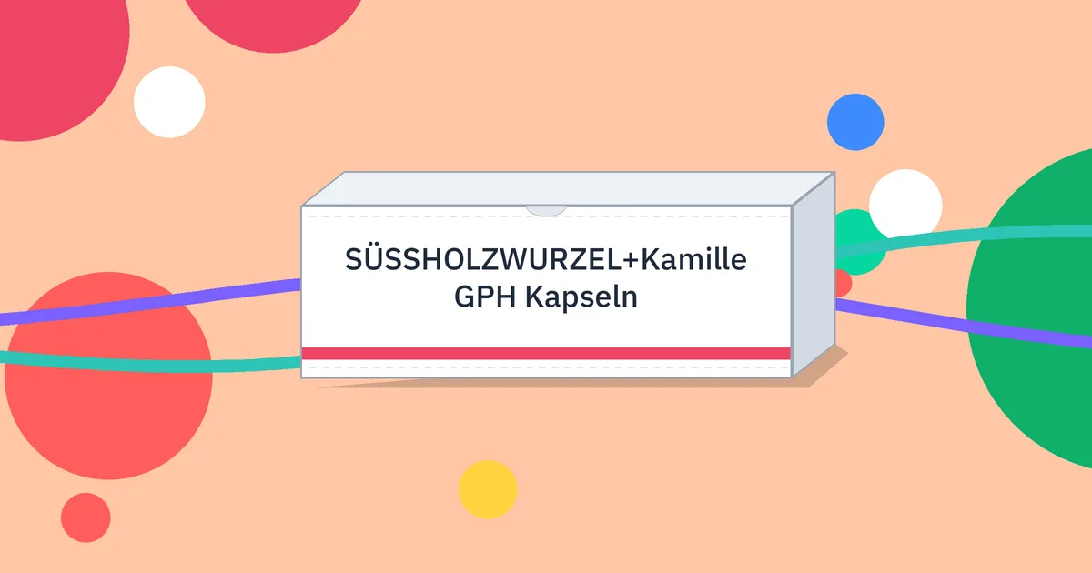 Symbolbild: Packung mit der Aufschrift SÜSSHOLZWURZEL+Kamille GPH Kapseln (PZN 06923154) – Verfügbarkeit und Bezug in Apotheken in Frankfurt am Main
