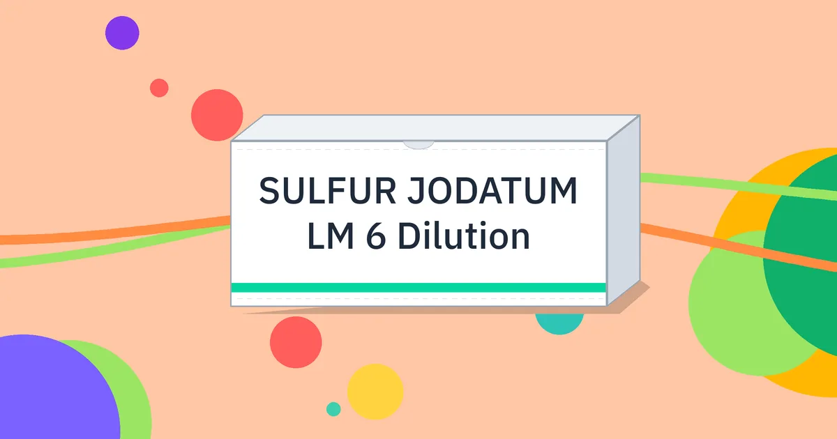 Symbolbild: Packung mit der Aufschrift SULFUR JODATUM LM 6 Dilution (PZN 08466436) – Verfügbarkeit und Bezug in Apotheken in Frankfurt am Main