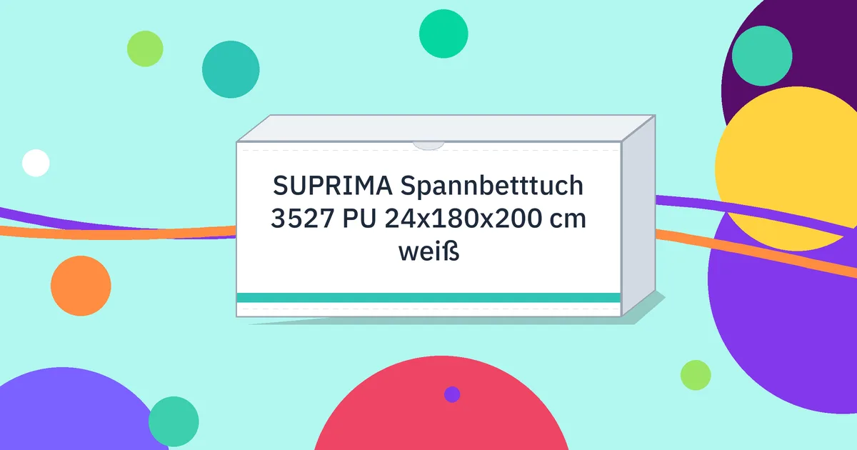 Symbolbild: Packung mit der Aufschrift SUPRIMA Spannbetttuch 3527 PU 24x180x200 cm weiß (PZN 20014665) – Verfügbarkeit und Bezug in Apotheken in Frankfurt am Main