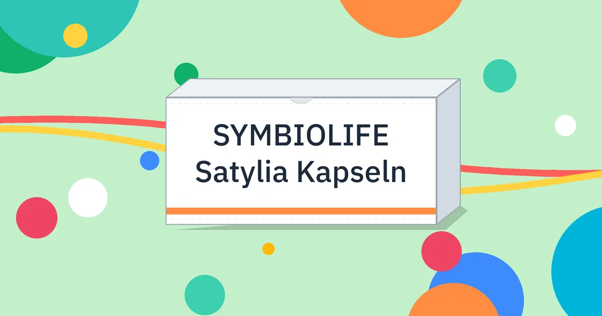Symbolbild: Packung mit der Aufschrift SYMBIOLIFE Satylia Kapseln (PZN 18194281) – Verfügbarkeit und Bezug in Apotheken in Frankfurt am Main