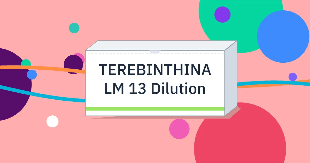 Symbolbild: Packung mit der Aufschrift TEREBINTHINA LM 13 Dilution (PZN 13216612) – Verfügbarkeit und Bezug in Apotheken in Frankfurt am Main