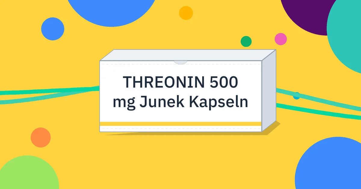 Symbolbild: Packung mit der Aufschrift THREONIN 500 mg Junek Kapseln (PZN 00135562) – Verfügbarkeit und Bezug in Apotheken in Frankfurt am Main
