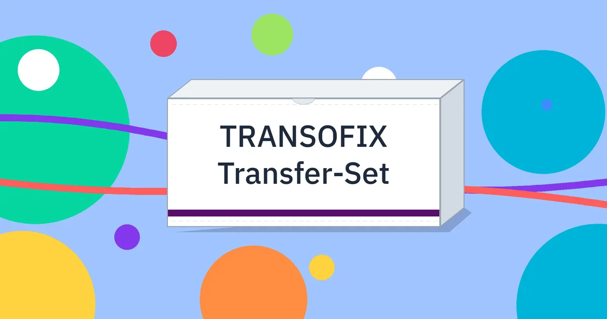 Symbolbild: Packung mit der Aufschrift TRANSOFIX Transfer-Set (PZN 20327944) – Verfügbarkeit und Bezug in Apotheken in Frankfurt am Main