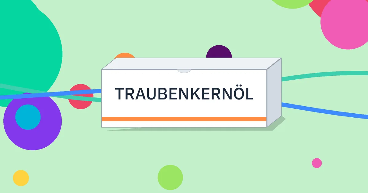 Symbolbild: Packung mit der Aufschrift TRAUBENKERNÖL (PZN 17188261) – Verfügbarkeit und Bezug in Apotheken in Frankfurt am Main