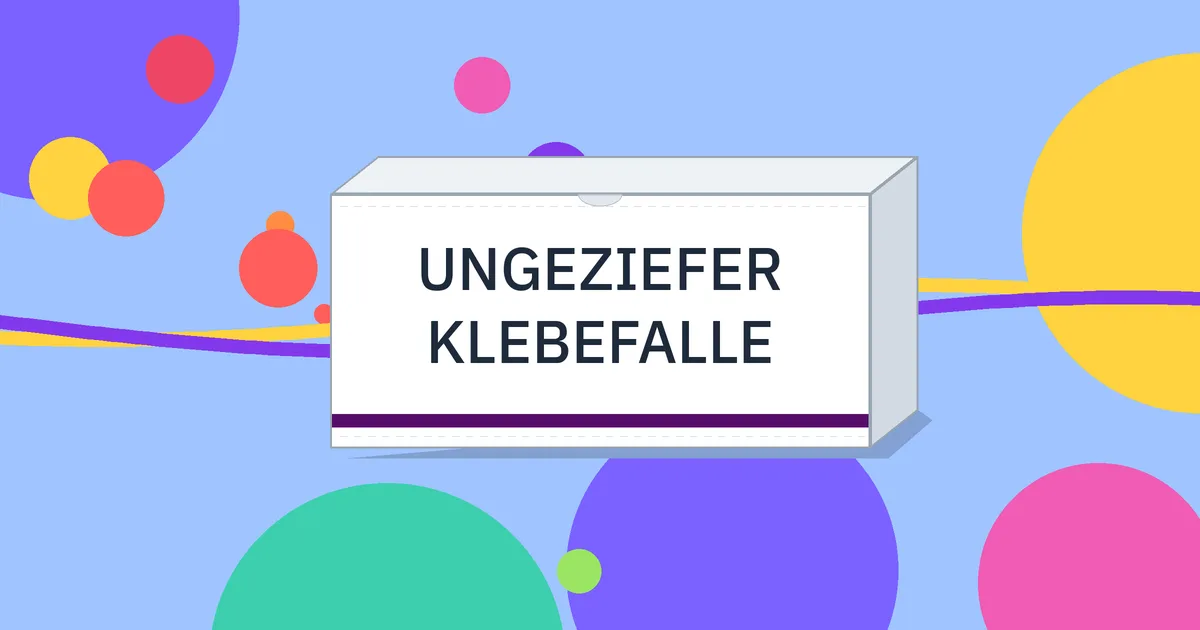 Symbolbild: Packung mit der Aufschrift UNGEZIEFER KLEBEFALLE (PZN 15227382) – Verfügbarkeit und Bezug in Apotheken in Frankfurt am Main