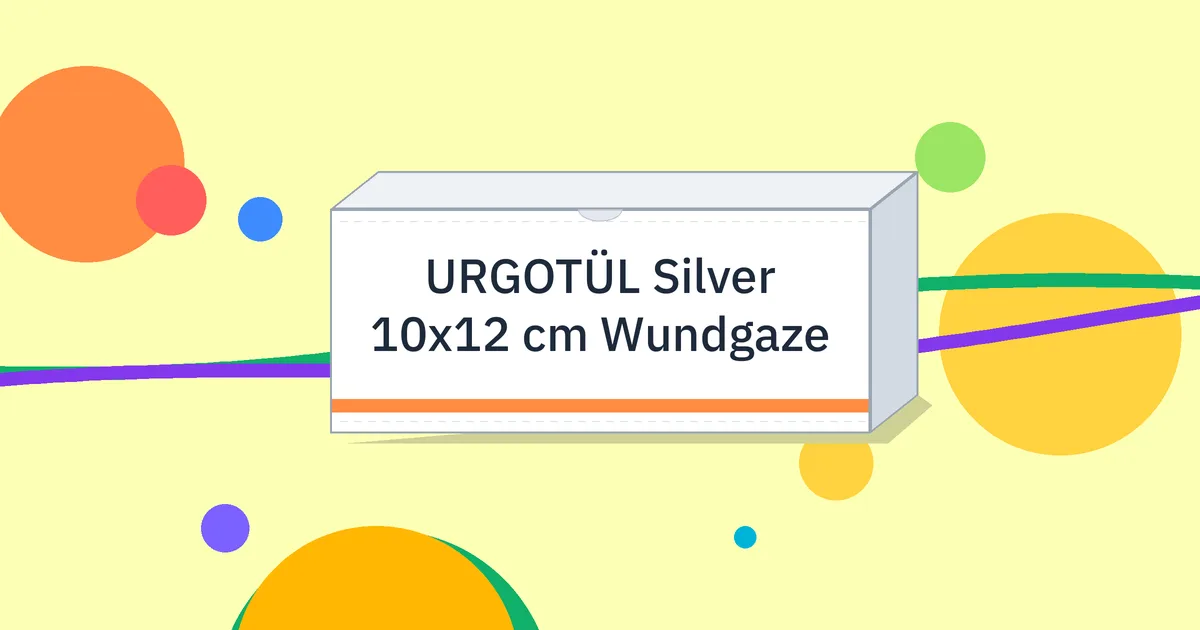 Symbolbild: Packung mit der Aufschrift URGOTÜL Silver 10x12 cm Wundgaze (PZN 18241922) – Verfügbarkeit und Bezug in Apotheken in Frankfurt am Main