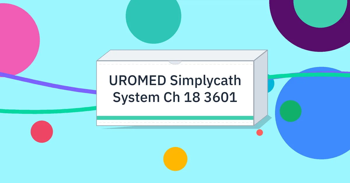 Symbolbild: Packung mit der Aufschrift UROMED Simplycath System Ch 18 3601 (PZN 09949326) – Verfügbarkeit und Bezug in Apotheken in Frankfurt am Main