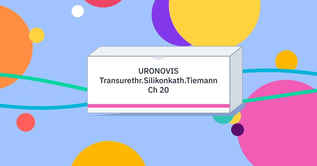 Symbolbild: Packung mit der Aufschrift URONOVIS Transurethr.Silikonkath.Tiemann Ch 20 (PZN 00795873) – Verfügbarkeit und Bezug in Apotheken in Frankfurt am Main