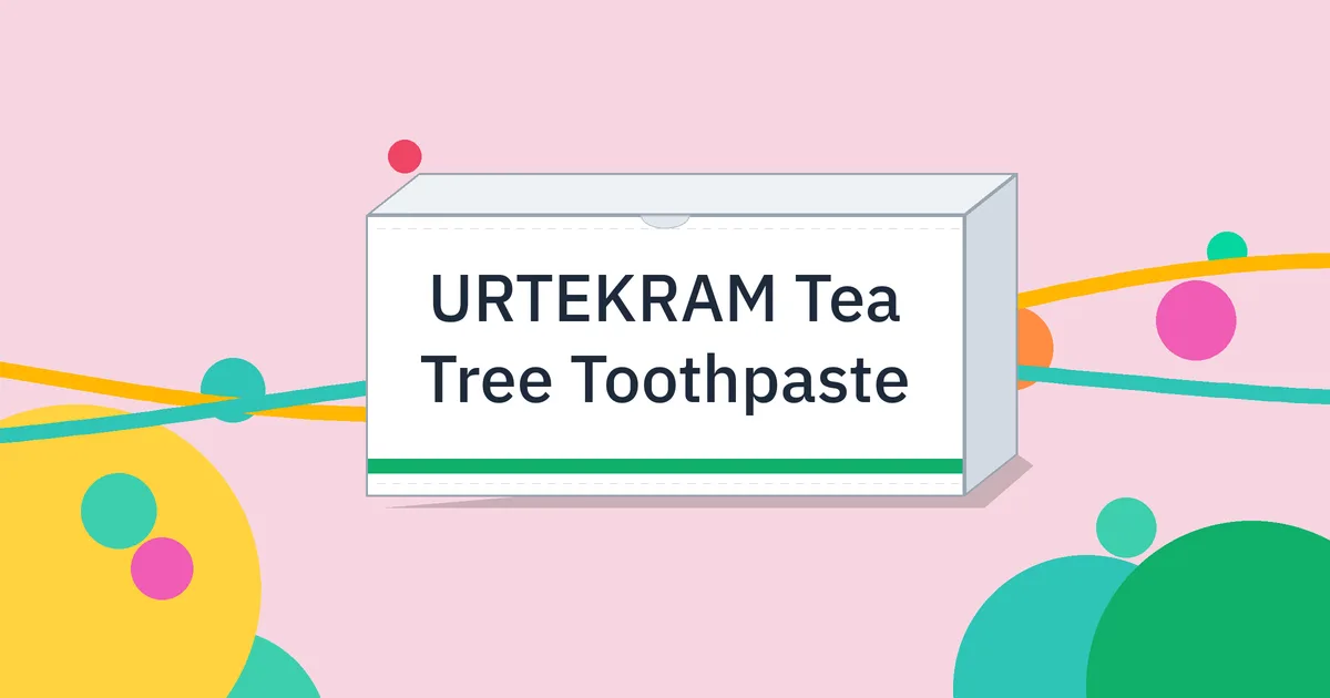 Symbolbild: Packung mit der Aufschrift URTEKRAM Tea Tree Toothpaste (PZN 18820399) – Verfügbarkeit und Bezug in Apotheken in Frankfurt am Main