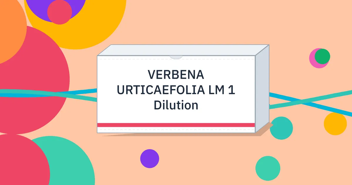 Symbolbild: Packung mit der Aufschrift VERBENA URTICAEFOLIA LM 1 Dilution (PZN 13267733) – Verfügbarkeit und Bezug in Apotheken in Frankfurt am Main