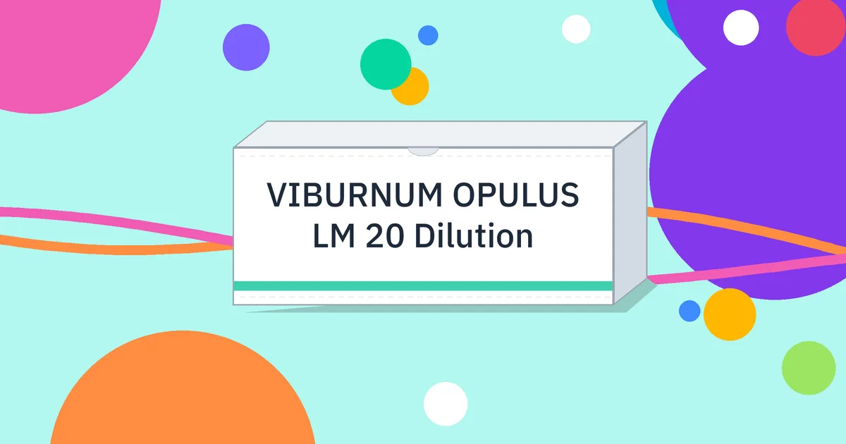 Symbolbild: Packung mit der Aufschrift VIBURNUM OPULUS LM 20 Dilution (PZN 13271048) – Verfügbarkeit und Bezug in Apotheken in Frankfurt am Main