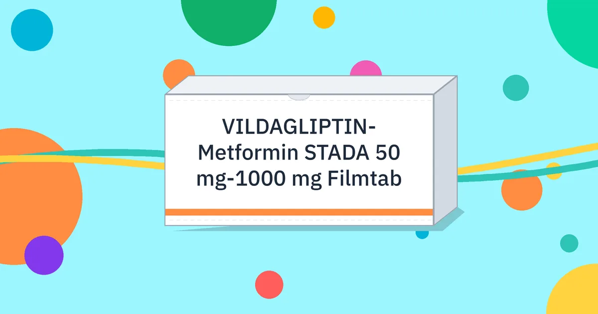 Symbolbild: Packung mit der Aufschrift VILDAGLIPTIN-Metformin STADA 50 mg-1000 mg Filmtab (PZN 17467541) – Verfügbarkeit und Bezug in Apotheken in Frankfurt am Main