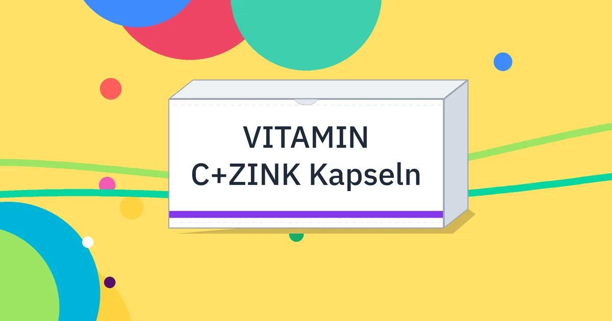 Symbolbild: Packung mit der Aufschrift VITAMIN C+ZINK Kapseln (PZN 19849985) – Verfügbarkeit und Bezug in Apotheken in Frankfurt am Main