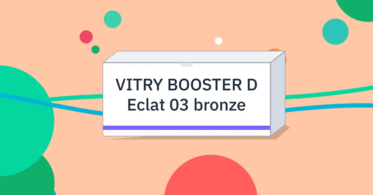 Symbolbild: Packung mit der Aufschrift VITRY BOOSTER D Eclat 03 bronze (PZN 20796685) – Verfügbarkeit und Bezug in Apotheken in Frankfurt am Main