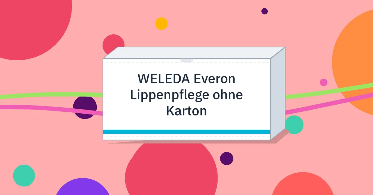 Symbolbild: Packung mit der Aufschrift WELEDA Everon Lippenpflege ohne Karton (PZN 19733053) – Verfügbarkeit und Bezug in Apotheken in Frankfurt am Main