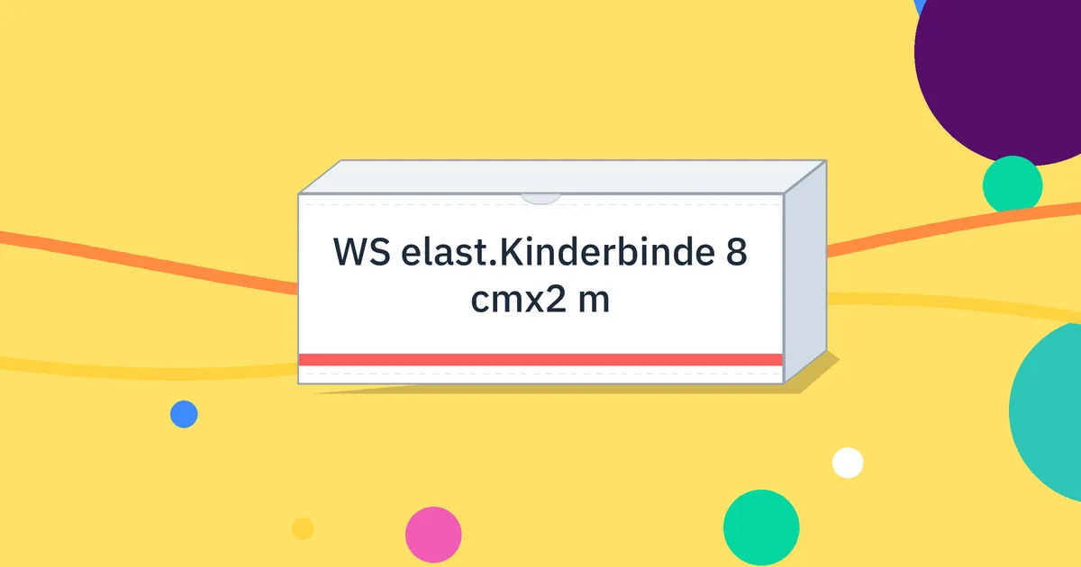 Symbolbild: Packung mit der Aufschrift WS elast.Kinderbinde 8 cmx2 m (PZN 00118730) – Verfügbarkeit und Bezug in Apotheken in Frankfurt am Main