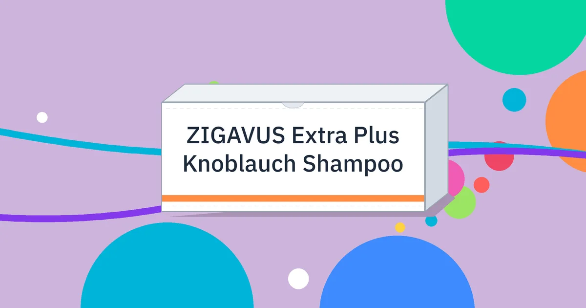 Symbolbild: Packung mit der Aufschrift ZIGAVUS Extra Plus Knoblauch Shampoo (PZN 09263563) – Verfügbarkeit und Bezug in Apotheken in Frankfurt am Main