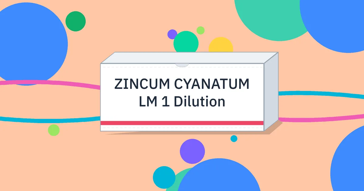 Symbolbild: Packung mit der Aufschrift ZINCUM CYANATUM LM 1 Dilution (PZN 13292079) – Verfügbarkeit und Bezug in Apotheken in Frankfurt am Main