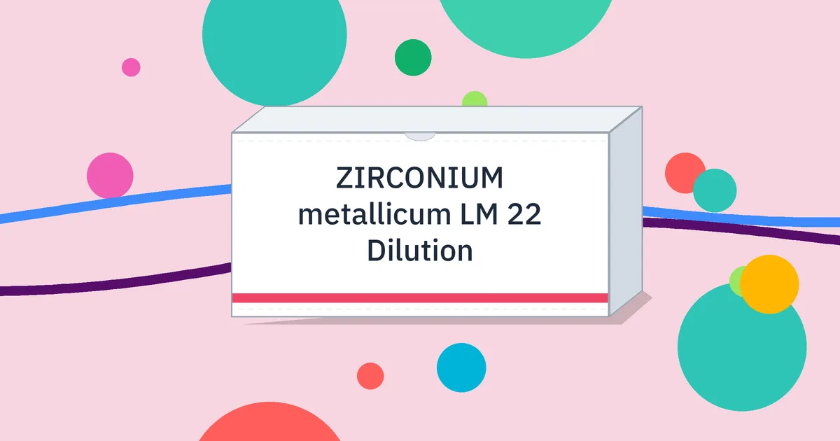 Symbolbild: Packung mit der Aufschrift ZIRCONIUM metallicum LM 22 Dilution (PZN 13302895) – Verfügbarkeit und Bezug in Apotheken in Frankfurt am Main