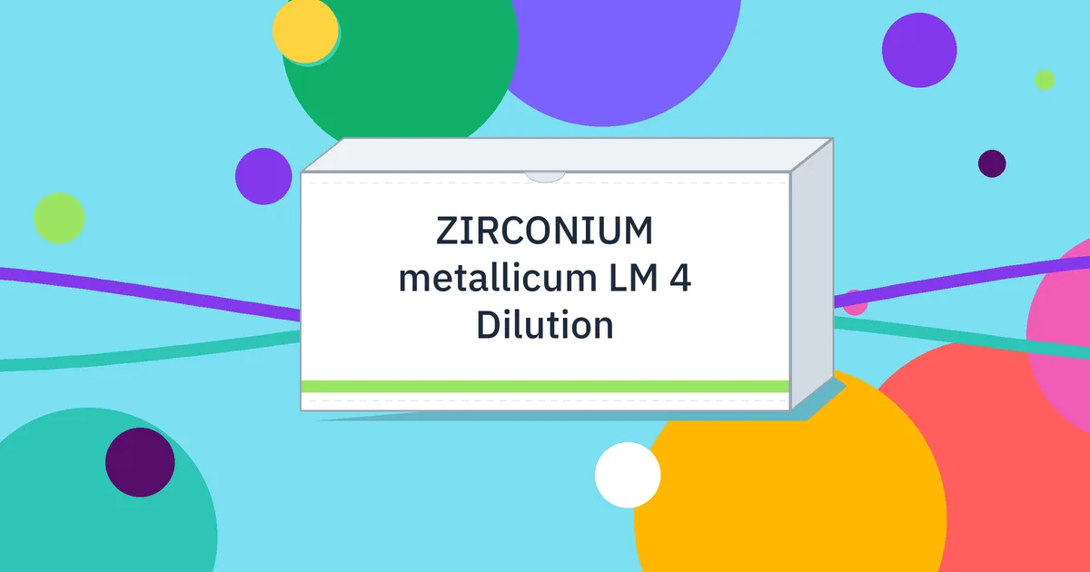 Symbolbild: Packung mit der Aufschrift ZIRCONIUM metallicum LM 4 Dilution (PZN 13302464) – Verfügbarkeit und Bezug in Apotheken in Frankfurt am Main