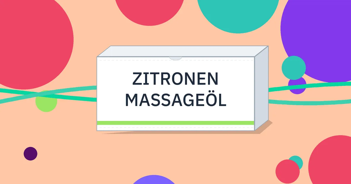 Symbolbild: Packung mit der Aufschrift ZITRONEN MASSAGEÖL (PZN 00218590) – Verfügbarkeit und Bezug in Apotheken in Frankfurt am Main
