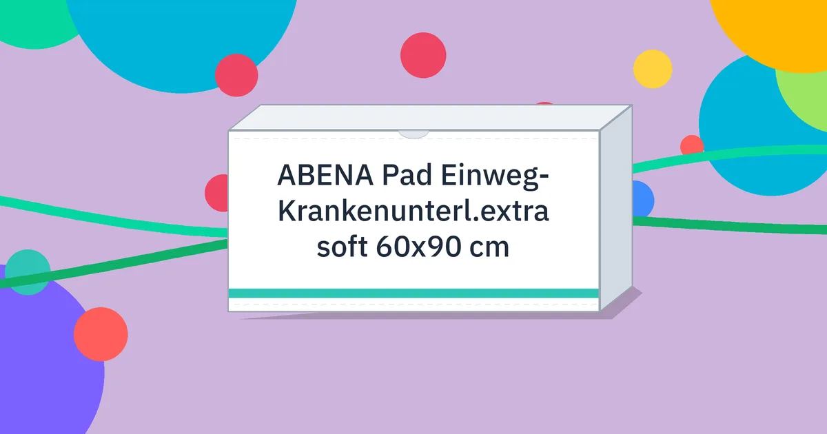 Symbolbild: Packung mit der Aufschrift ABENA Pad Einweg-Krankenunterl.extra soft 60x90 cm (PZN 16632340) – Verfügbarkeit und Bezug in Apotheken in Frankfurt am Main