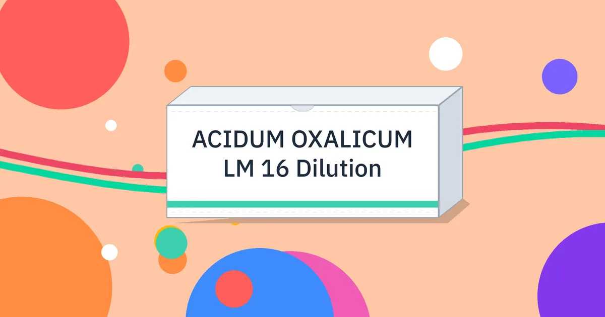 Symbolbild: Packung mit der Aufschrift ACIDUM OXALICUM LM 16 Dilution (PZN 13281101) – Verfügbarkeit und Bezug in Apotheken in Frankfurt am Main