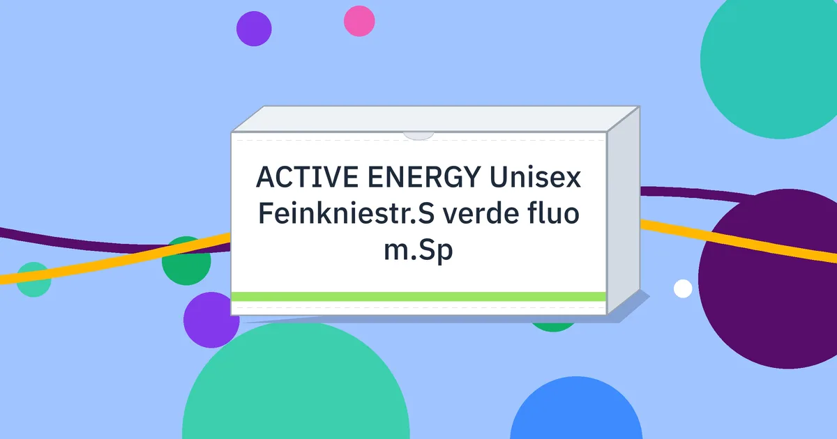 Symbolbild: Packung mit der Aufschrift ACTIVE ENERGY Unisex Feinkniestr.S verde fluo m.Sp (PZN 16194325) – Verfügbarkeit und Bezug in Apotheken in Frankfurt am Main