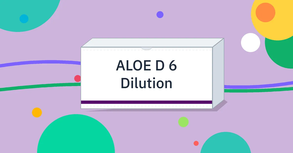Symbolbild: Packung mit der Aufschrift ALOE D 6 Dilution (PZN 02109497) – Verfügbarkeit und Bezug in Apotheken in Frankfurt am Main