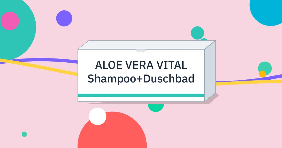 Symbolbild: Packung mit der Aufschrift ALOE VERA VITAL Shampoo+Duschbad (PZN 07120931) – Verfügbarkeit und Bezug in Apotheken in Frankfurt am Main