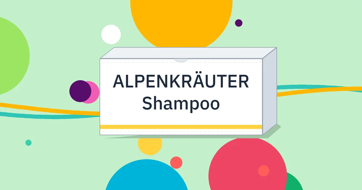 Symbolbild: Packung mit der Aufschrift ALPENKRÄUTER Shampoo (PZN 10393058) – Verfügbarkeit und Bezug in Apotheken in Frankfurt am Main