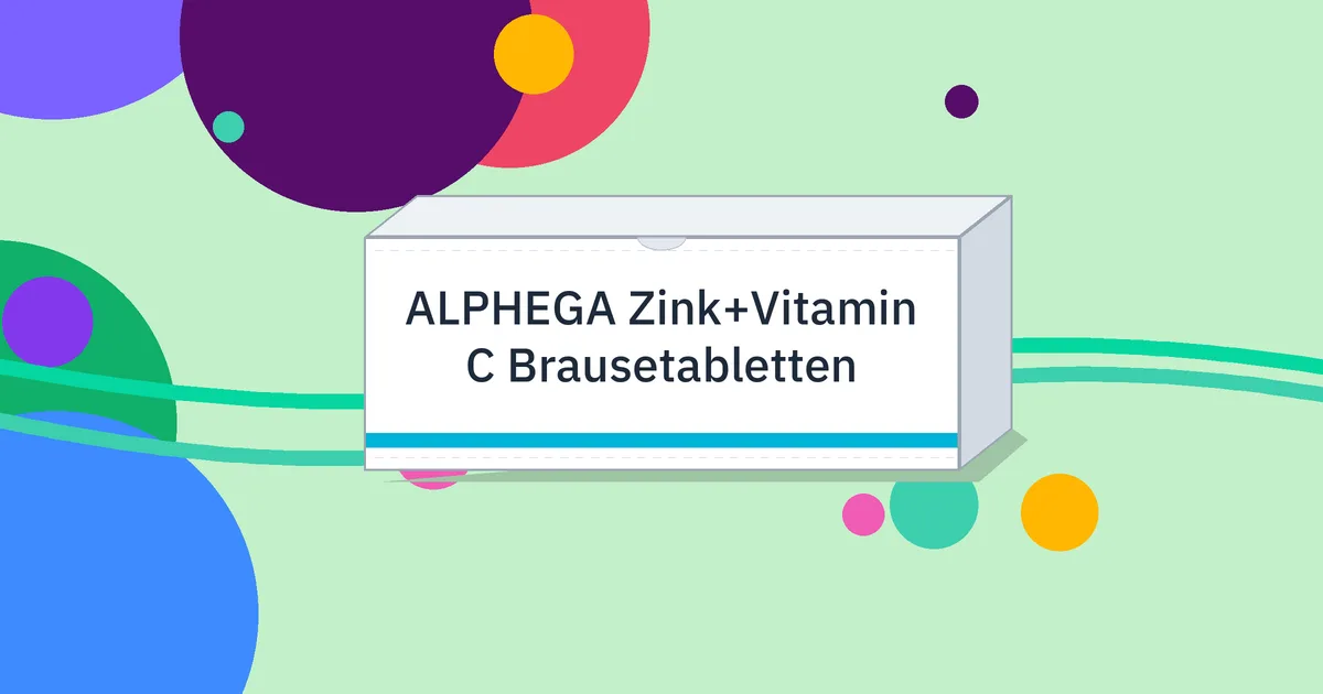 Symbolbild: Packung mit der Aufschrift ALPHEGA Zink+Vitamin C Brausetabletten (PZN 18879381) – Verfügbarkeit und Bezug in Apotheken in Frankfurt am Main