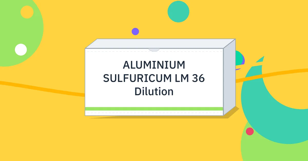 Symbolbild: Packung mit der Aufschrift ALUMINIUM SULFURICUM LM 36 Dilution (PZN 13317856) – Verfügbarkeit und Bezug in Apotheken in Frankfurt am Main
