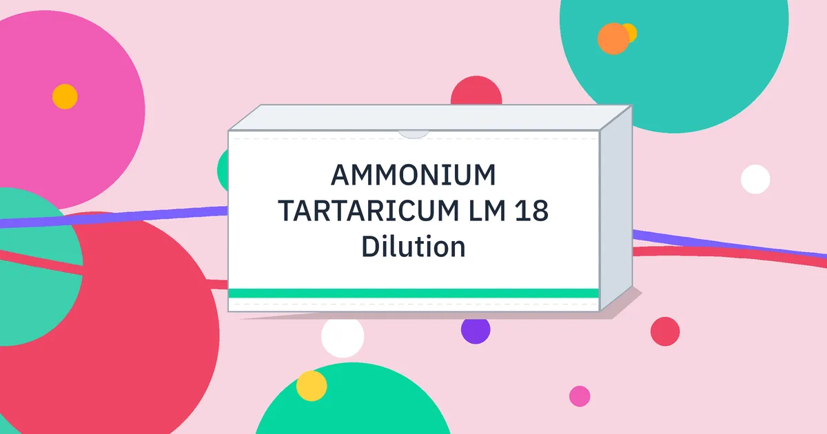 Symbolbild: Packung mit der Aufschrift AMMONIUM TARTARICUM LM 18 Dilution (PZN 12761589) – Verfügbarkeit und Bezug in Apotheken in Frankfurt am Main