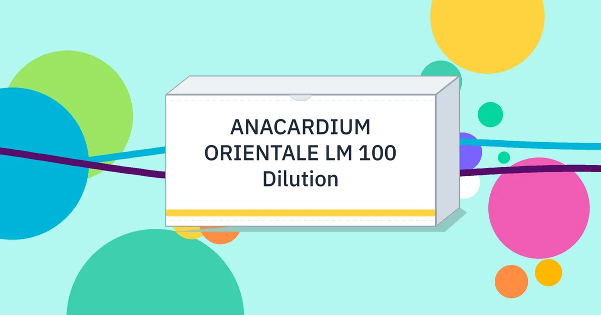 Symbolbild: Packung mit der Aufschrift ANACARDIUM ORIENTALE LM 100 Dilution (PZN 12762229) – Verfügbarkeit und Bezug in Apotheken in Frankfurt am Main