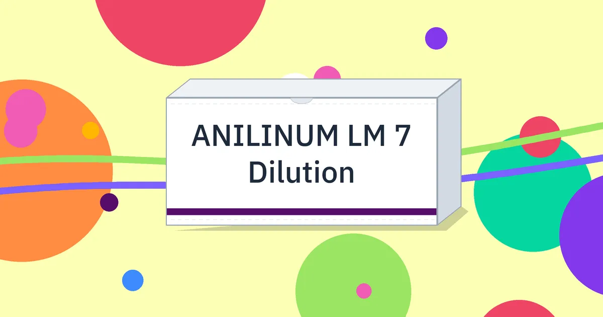 Symbolbild: Packung mit der Aufschrift ANILINUM LM 7 Dilution (PZN 12762324) – Verfügbarkeit und Bezug in Apotheken in Frankfurt am Main