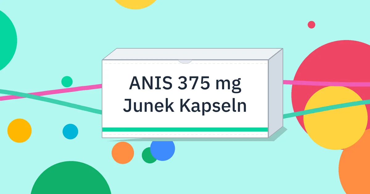 Symbolbild: Packung mit der Aufschrift ANIS 375 mg Junek Kapseln (PZN 10051079) – Verfügbarkeit und Bezug in Apotheken in Frankfurt am Main