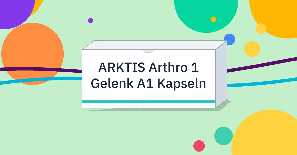 Symbolbild: Packung mit der Aufschrift ARKTIS Arthro 1 Gelenk A1 Kapseln (PZN 16024149) – Verfügbarkeit und Bezug in Apotheken in Frankfurt am Main