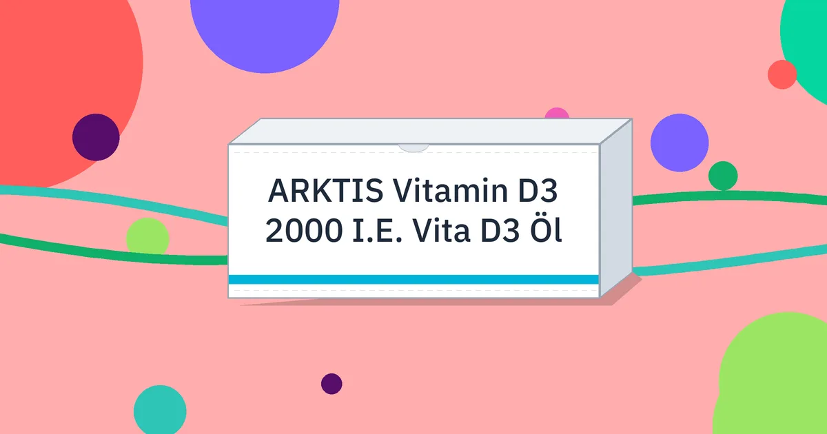 Symbolbild: Packung mit der Aufschrift ARKTIS Vitamin D3 2000 I.E. Vita D3 Öl (PZN 14280960) – Verfügbarkeit und Bezug in Apotheken in Frankfurt am Main