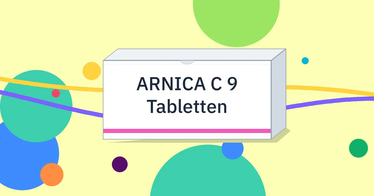 Symbolbild: Packung mit der Aufschrift ARNICA C 9 Tabletten (PZN 07454709) – Verfügbarkeit und Bezug in Apotheken in Frankfurt am Main