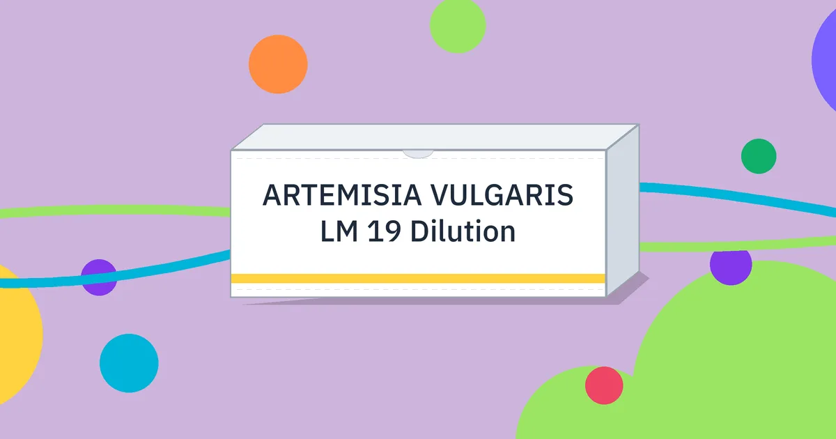 Symbolbild: Packung mit der Aufschrift ARTEMISIA VULGARIS LM 19 Dilution (PZN 12780339) – Verfügbarkeit und Bezug in Apotheken in Frankfurt am Main